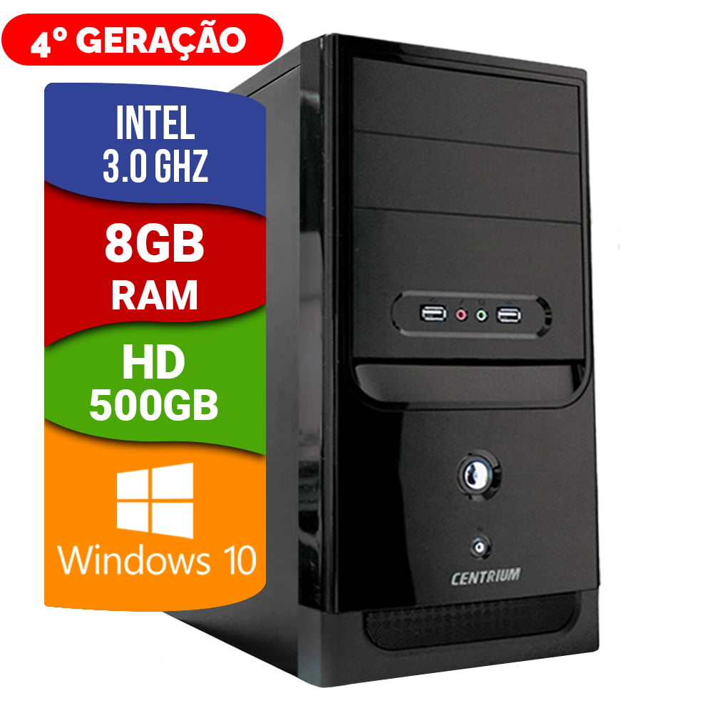 Computador Intel 3.0 8Gb Hd 500Gb Desktop - Q7 Informática